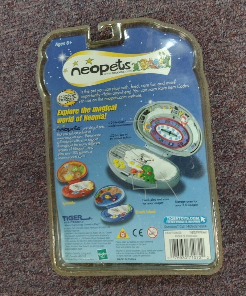 Neopets Tiger Electronics 2003 Pocket Grundo Game NEW HTF Sealed NOS ...