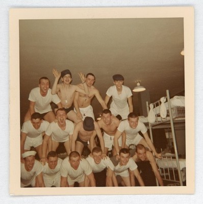 # 20 VINTAGE PHOTO FRISKY UNDERWEAR SOLDIER BOYS MEN PLAYING SNAPSHOT ...
