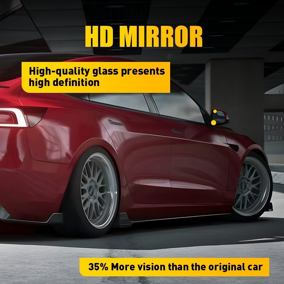 New Replacement Glass Mirror Clear Lens for 2017-2023 Tesla Model 3 LH ...