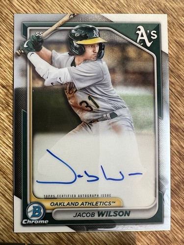 2024 Bowman Baseball - JACOB WILSON - Chrome Auto Prospect Athletics A ...