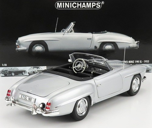 Minichamps MERCEDES-BENZ 190 SL 1955 1:18 100 037031 SILVER 100037031 ...