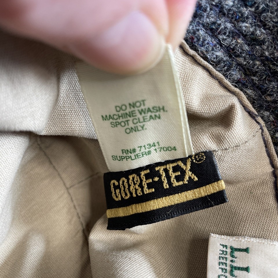 VTG Harris Tweed LL Bean bucket hat Men Large Gray Waterproof 100 % ...