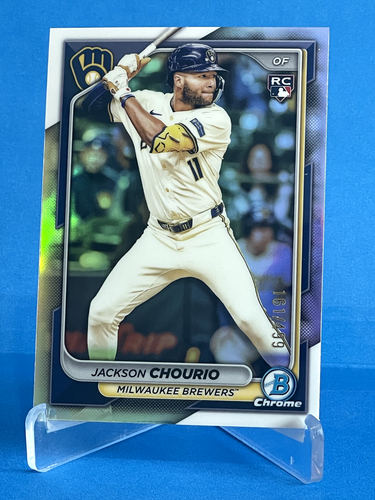 2024 Bowman Chrome Jackson Chourio RC Base Refractor /499 | eBay
