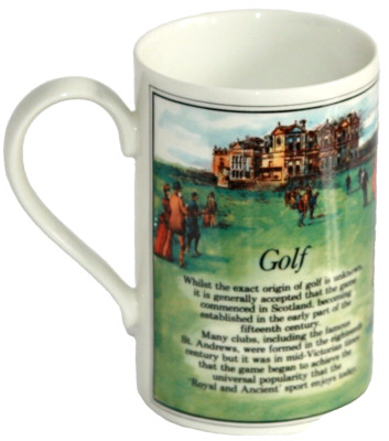 St. Andrews Golf Scotland Porcelain Coffee Mug Hot/Cold Royal & Ancient ...