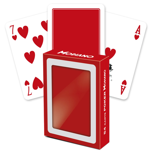 Poker Club F/N Red Back Playing Cards Deck Poker Size Italy Modiano ...