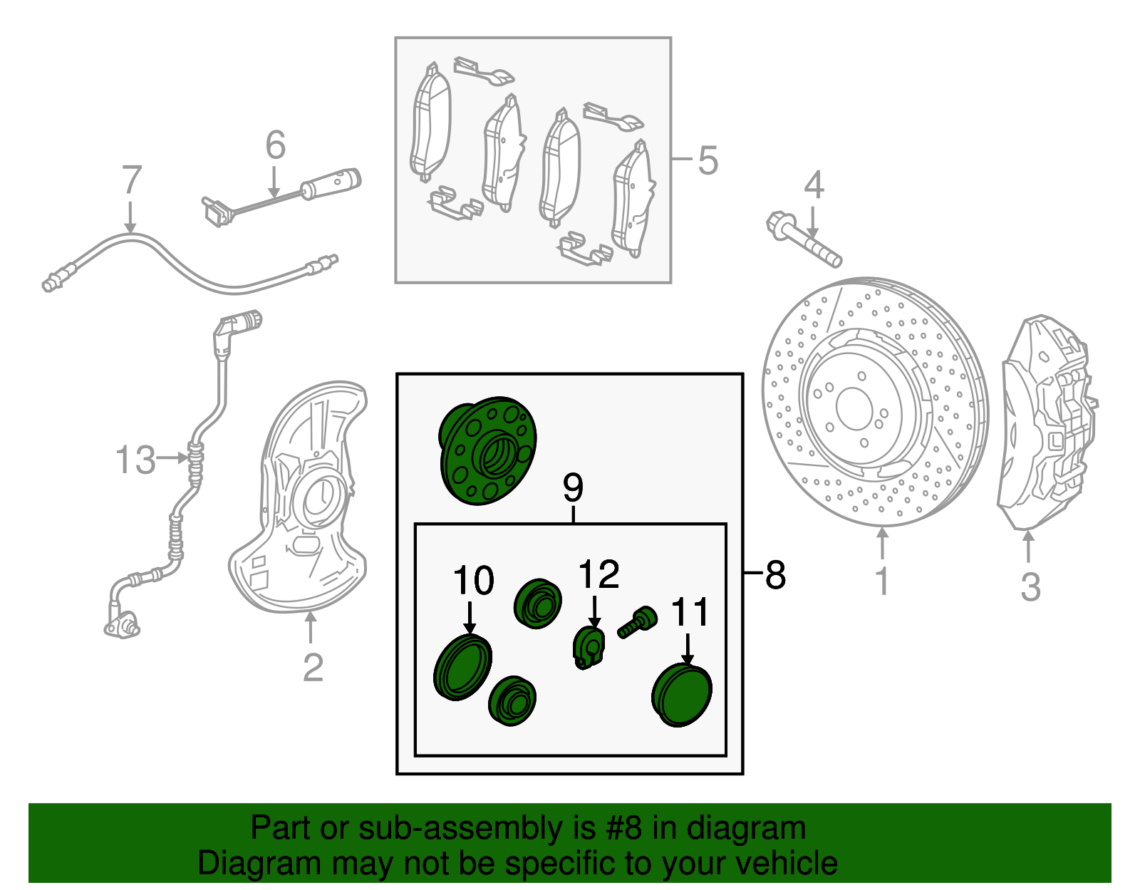 Mercedes-Benz 2043300525 Genuine OEM Front Hub & Bearing for sale ...
