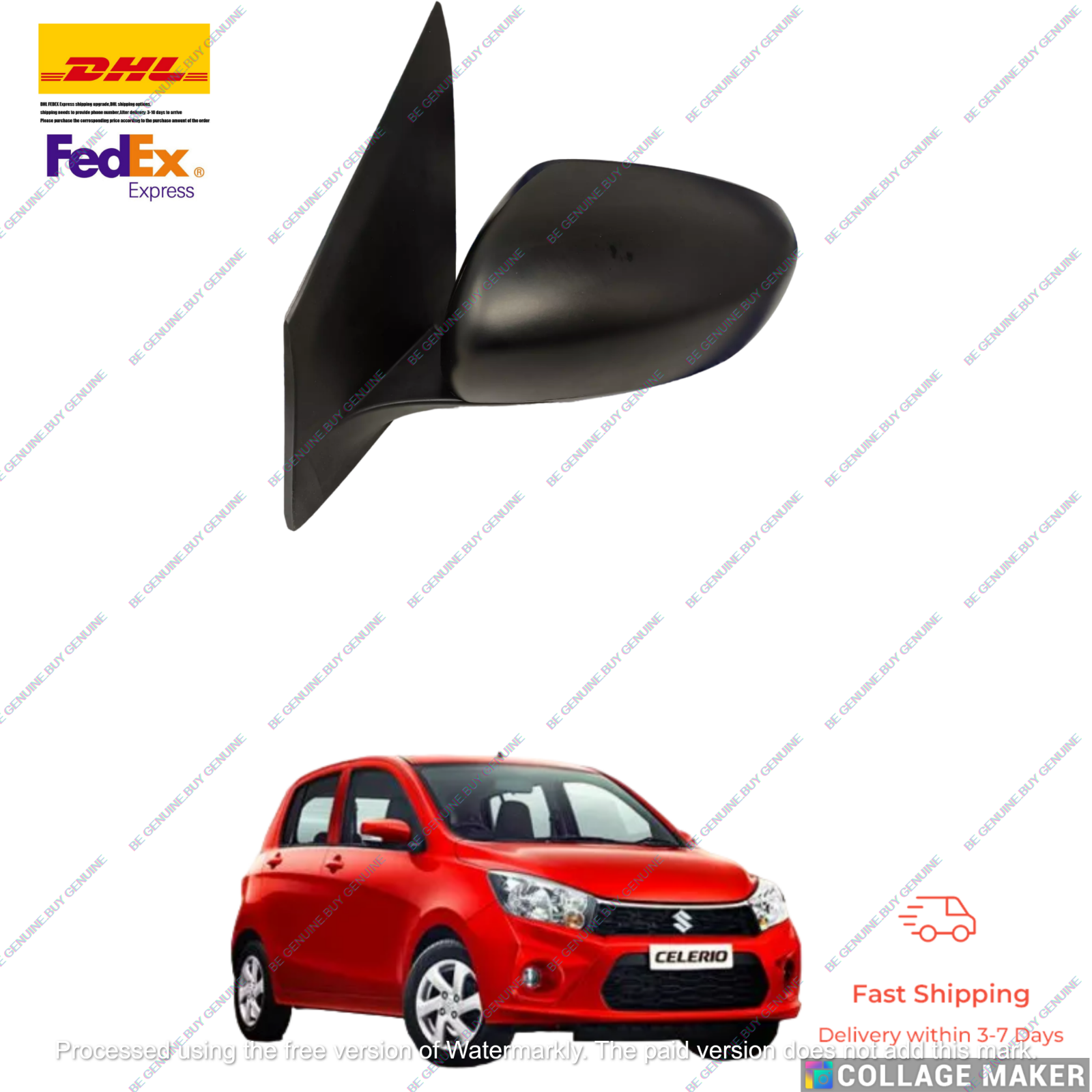 SIDE MIRROR LH OEM GENUINE SUZUKI CELERIO 2013-2021 MODEL 84702M76M00 ...