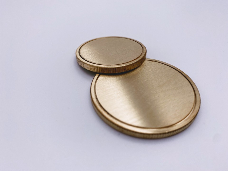 Brass Coin Blanks - Challenge Coin - Reed Edge - Grooved - 32mm | eBay
