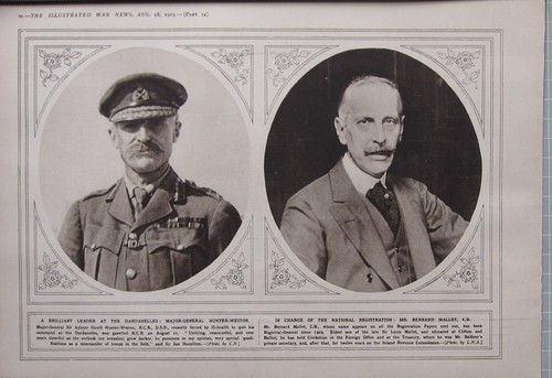 1915 WWI WW1 PRINT MAJOR GENERAL HUNTER-WESTON - MR BERNARD MALLET | eBay