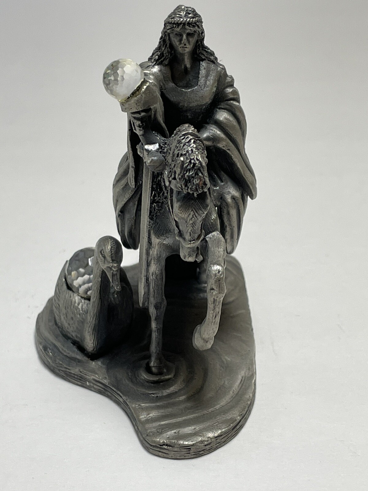Pewter Figurine Morgan Le Fey on Horseback WAPW Arthur Legend 3 1/8” | eBay