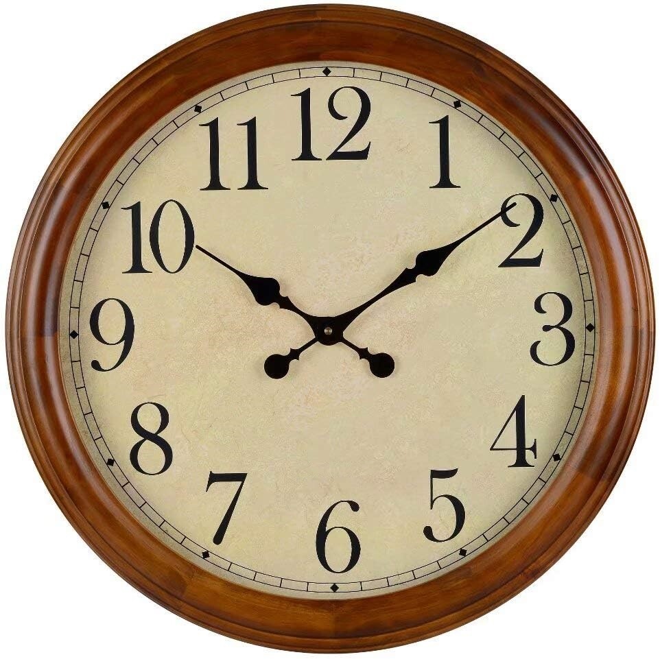 Reloj de pared grande decorativo con pilas que no hace tictac color ...