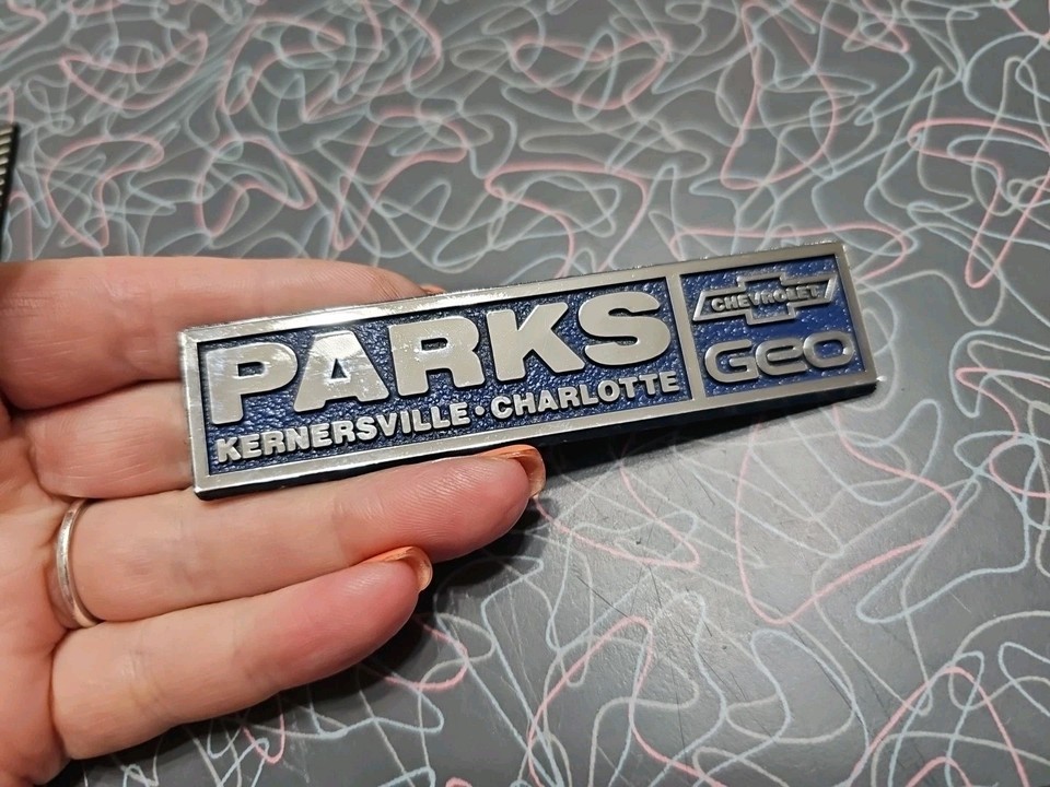 Metal Dealer Dealership Emblem Badge Parks Chevrolet Geo Kernersville ...