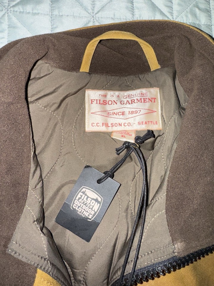 FILSON TIN CLOTH PRIMALOFT® JACKET DARK TAN XL NWT | eBay