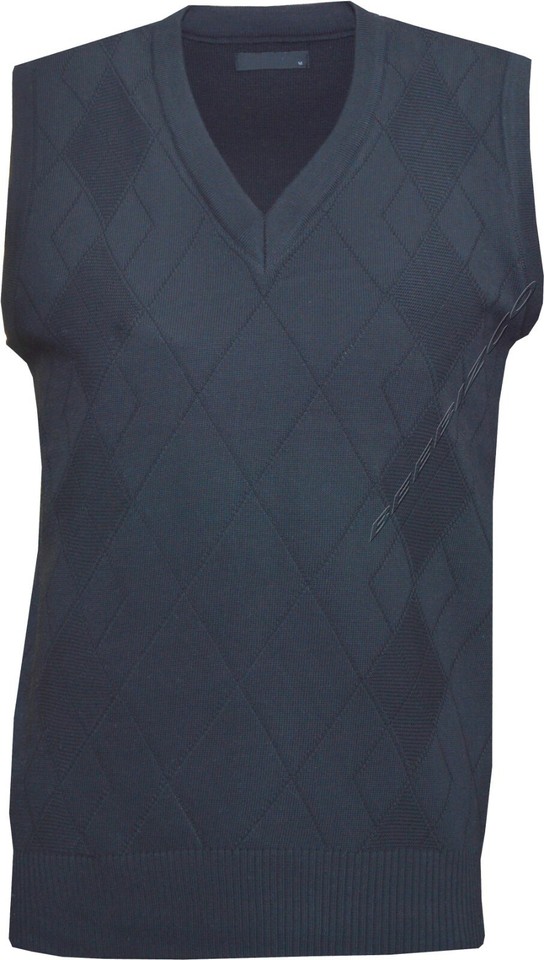 Mens Diamond V Neck Sleeveless Jumper Sweater Tank Top Pullover Golf M ...
