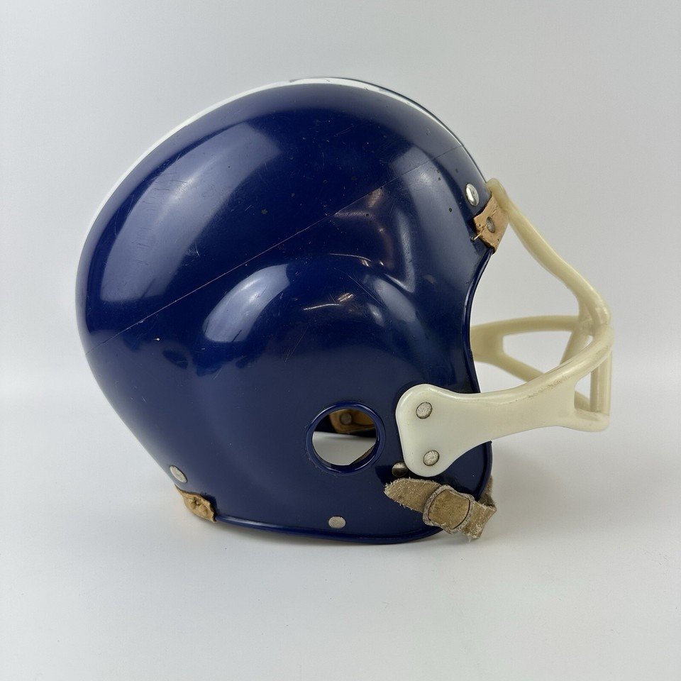 Vintage Franklin football helmet blue HM 8 Jim Patton autographed model ...