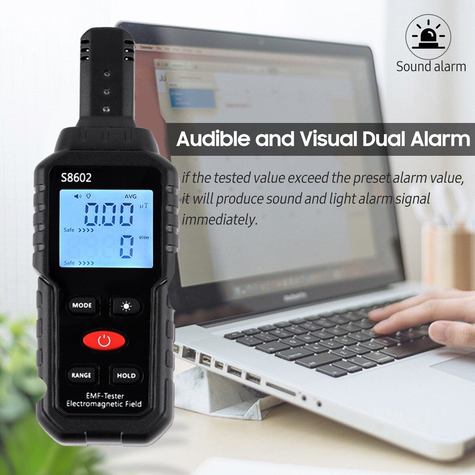 Digital EMF Meter Electromagnetic Field Radiation Detector LCD Geiger ...