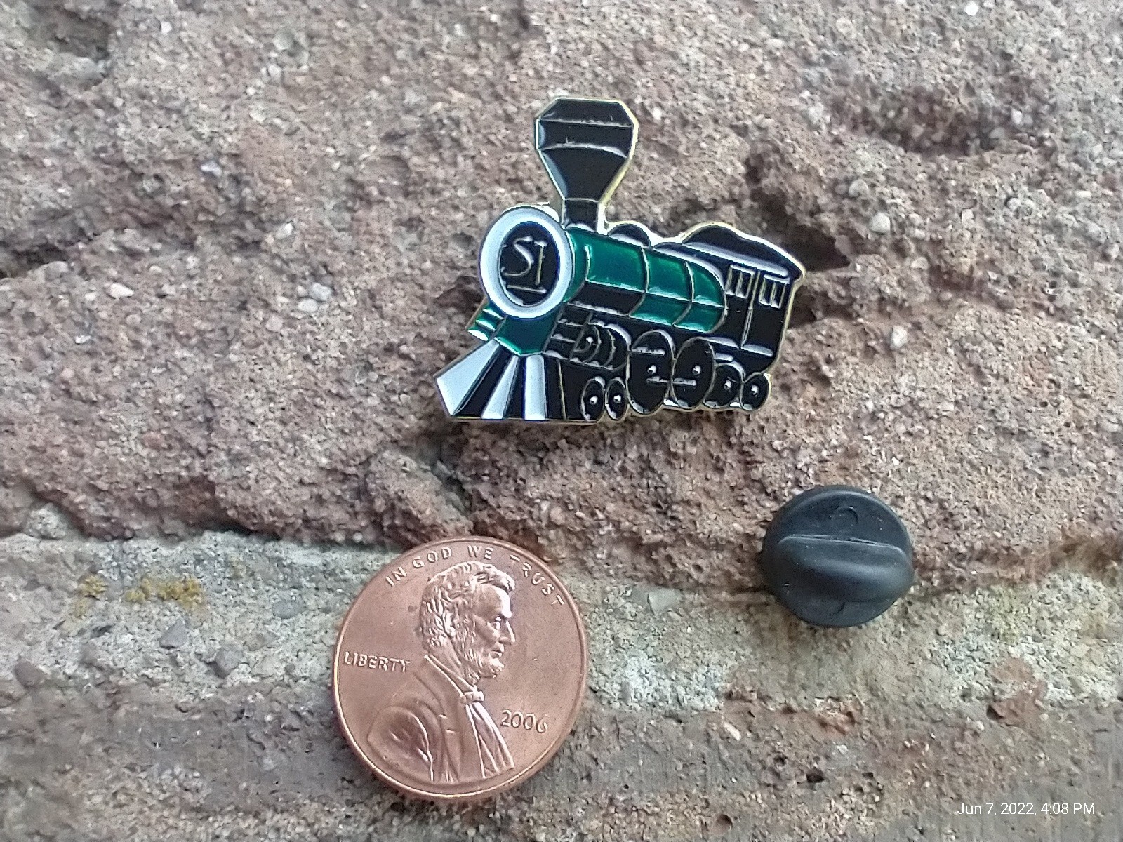 Green S1 steam Engine Railway railroad rail road train Hat Pin Tie Tack ...