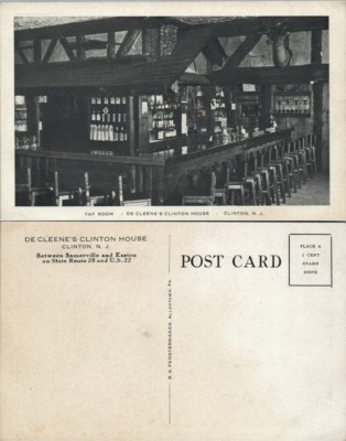 VINTAGE POSTCARD DE CLEENES CLINTON HOUSE BETW. SOMERVILLE EASTON N.J ...