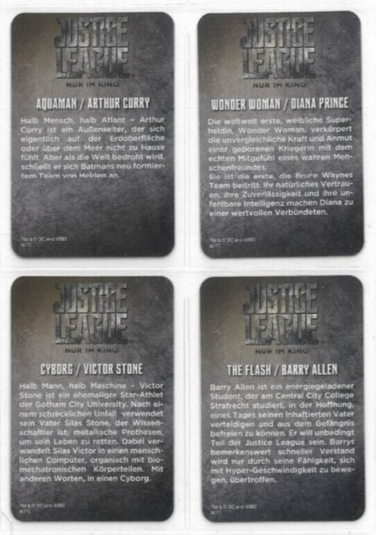 Justice League lot of 4 lenticular trading cards by Karamalz | eBay