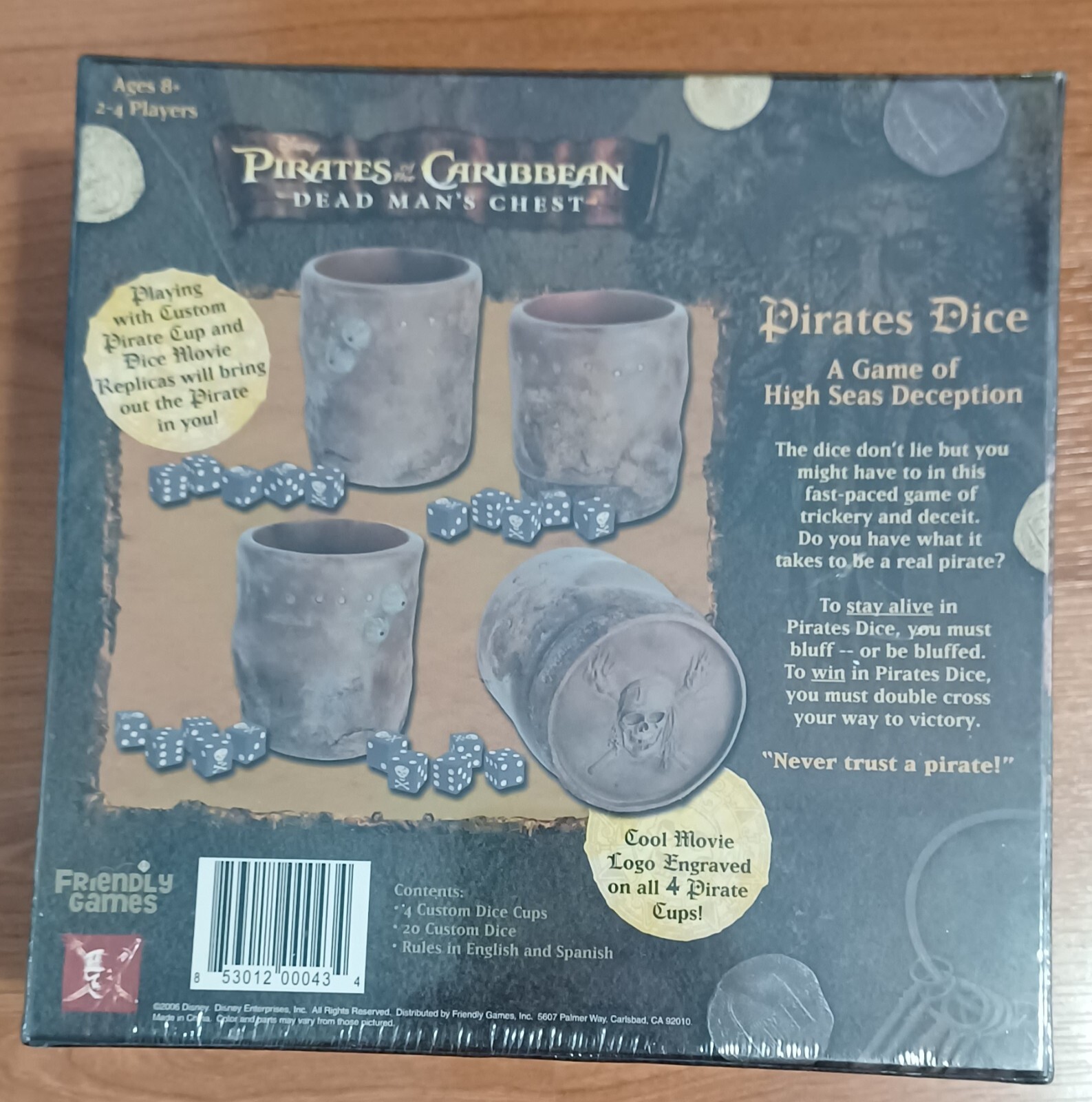 Disney Pirates of the Caribbean Pirates Dice: A Game of High Seas ...