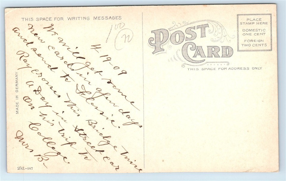 Postcard Looking South from Fox River Paper Mills, Appleton WI 1909 ...