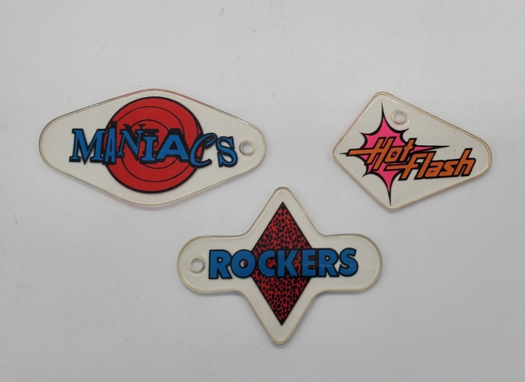 Rollergames (Williams) Key Fob Plastic PROMO Key chains set - 1990- NOS ...