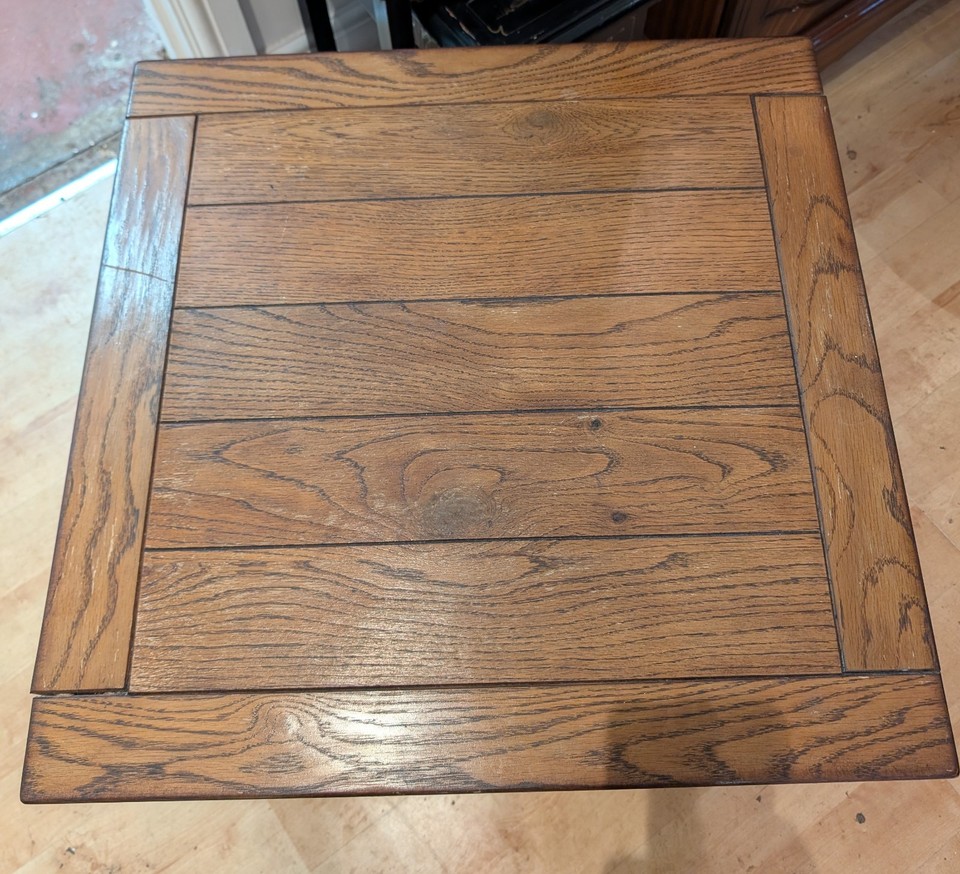 solid oak draw-leaf dining table. | eBay UK