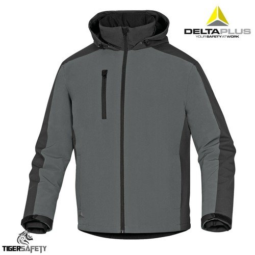 Delta Plus Vigo Grey Water Resistant Windproof Padded Parka Jacket Rain ...