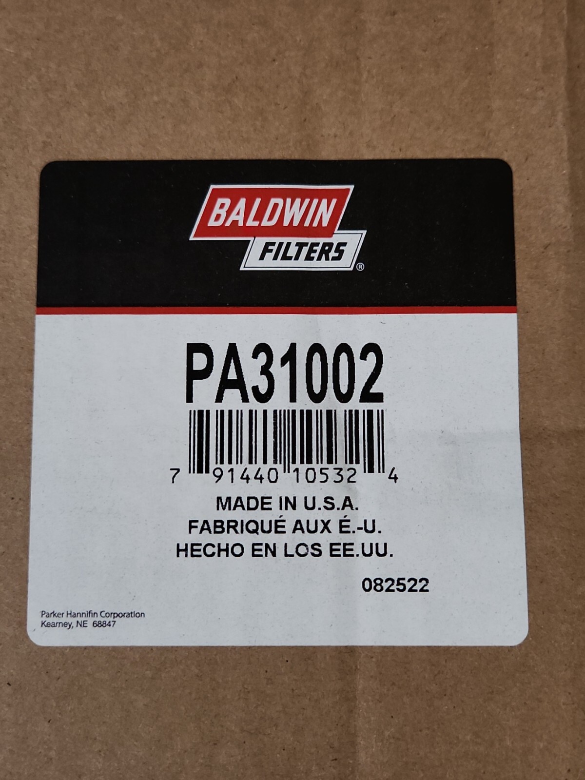 BALDWIN PA31002 - Air filter cross reference