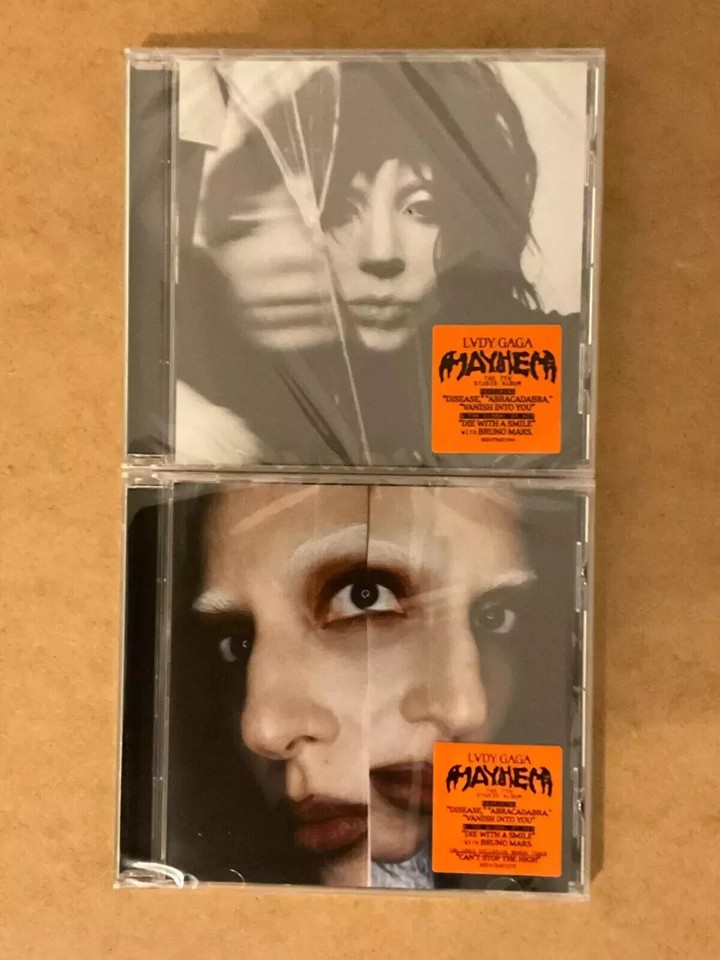 LADY GAGA Mayhem Signed Art Card + Bonus Track Alt CD + Standard CD ...