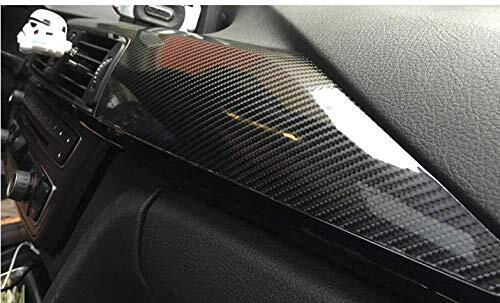 Black Carbon Fiber Vinyl Wrap Sticker Bubble Free Anti-Wrinkle, 1Ftx5Ft ...