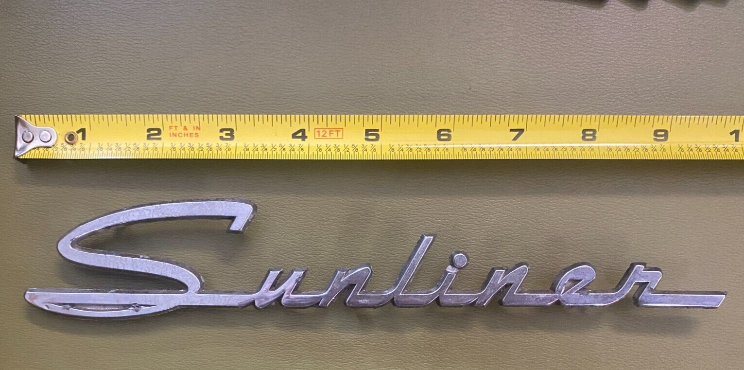 1955-56 Ford Galaxie Sunliner Fender Emblem Chrome Script Convertible ...
