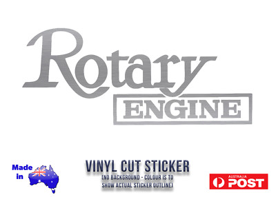 Mazda ROTARY ENGINE Vinyl Cut Decal Sticker Large Silver 200mm FREE ...