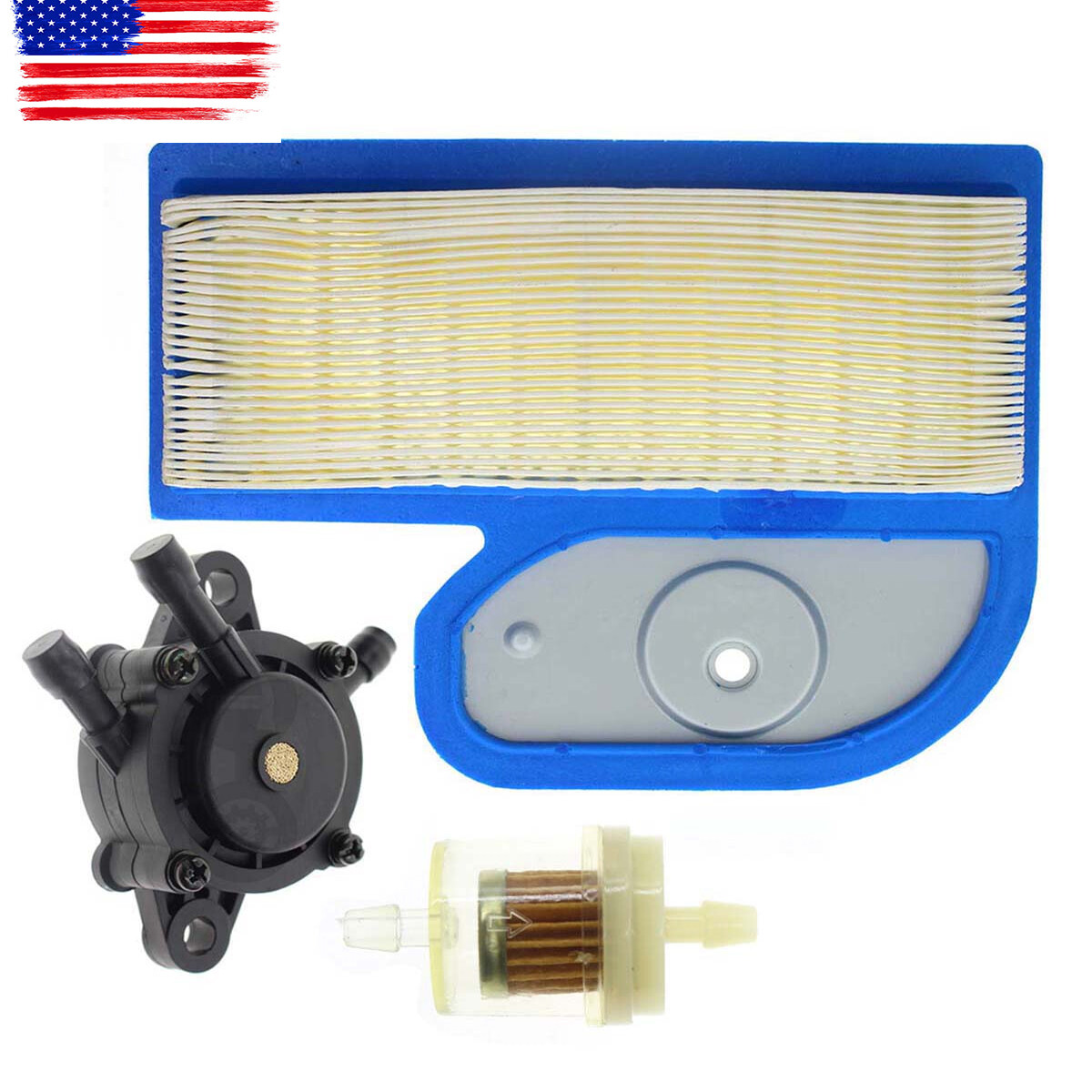 Air Filter & Fuel Pump For Kawasaki FH451V John Deere M137556 Ariens ...