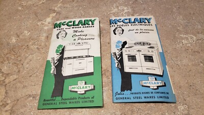 vtg mcclary oven stove pamphlet brochure (2) | eBay