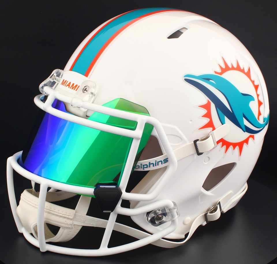 MIAMI DOLPHINS NFL Riddell SPEED Full Size Authentic Football Helmet | eBay