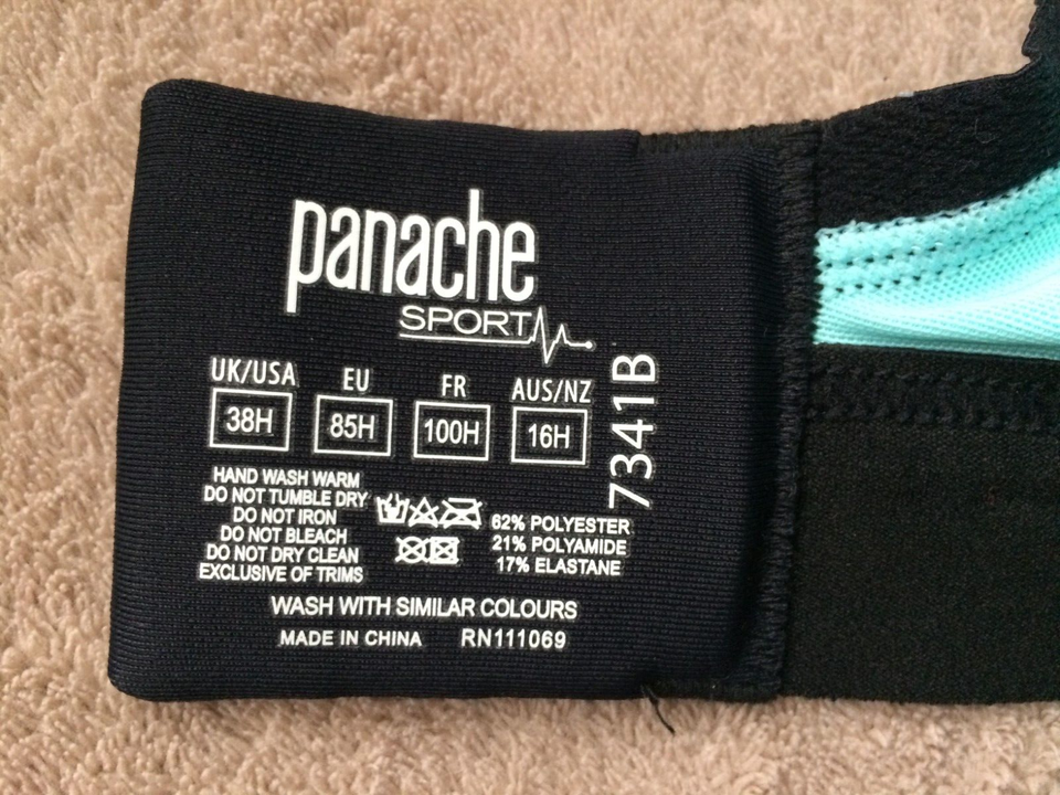Panache Sport 38K Multi Colored Soft Cup Sports Bra Style 7341B NWOT | eBay