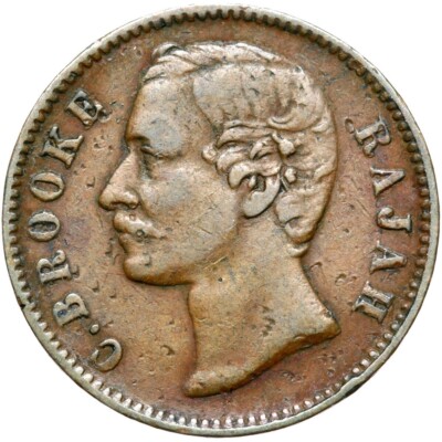 Sarawak - Charles Brooke Rajah - 1/2 Half Cent 1870 - RARO ...