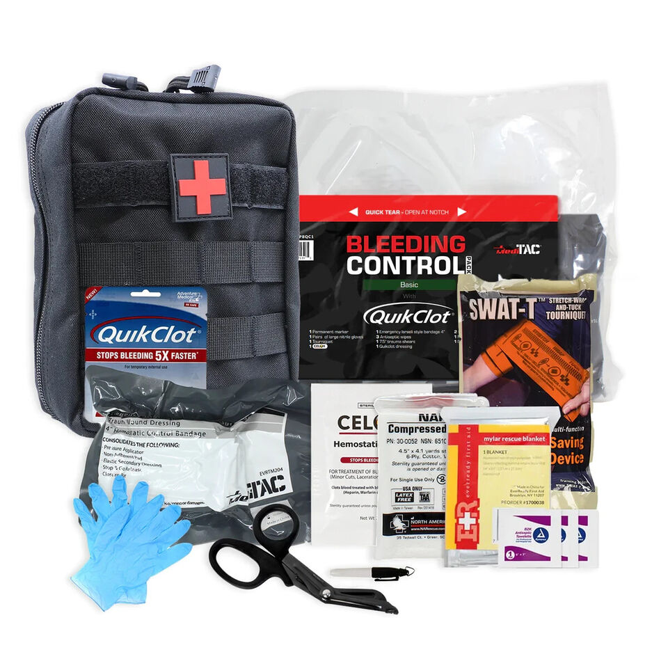MediTac Bleeding Control Pack First Aid Kit QuikClot Celox with IFAK ...