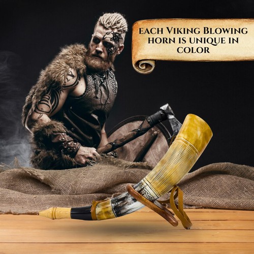 Viking Blow Horn | Genuine Ox Horn Trumpet | Viking Bugle Hunting tool ...