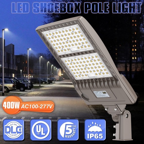 400W LED Parking Lot Light Commercial Outdoor Shoebox Street Pole Light ...