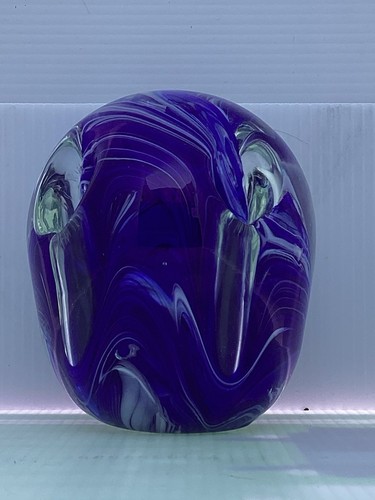 Art Glass Blackstone Paperweight/ Pen Pencil Holder *SEE FLAW* | eBay