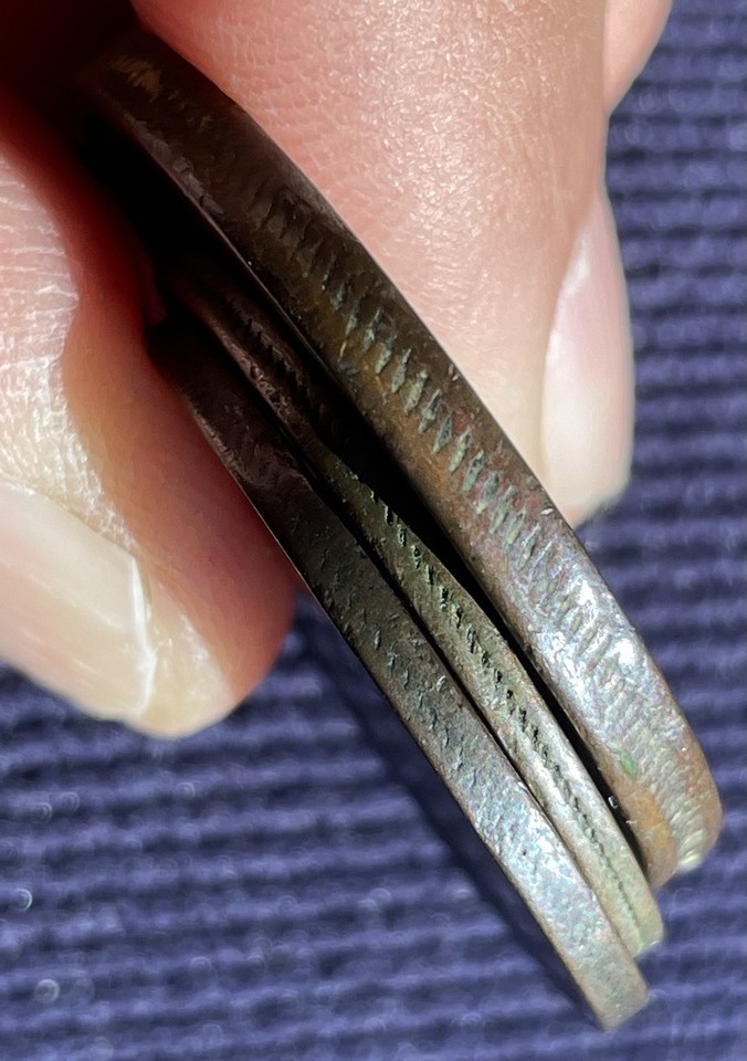 Three (3) coins Decent 1806 Britain Penny + (2) Half-Penny - Notched ...