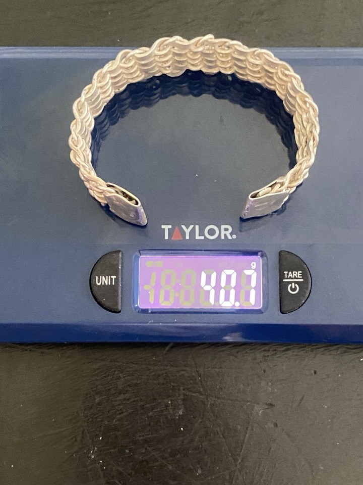 Vintage Sterling Silver Cuff Bracelet 6.25" x .75" 40 Grams | eBay