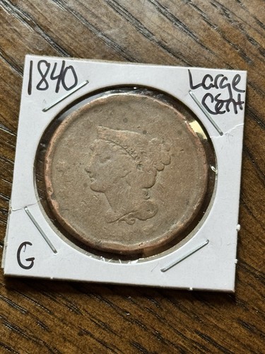 1840 Braided Hair Large Cent Good U.S. 1c Type Coin (Raw18646) | eBay