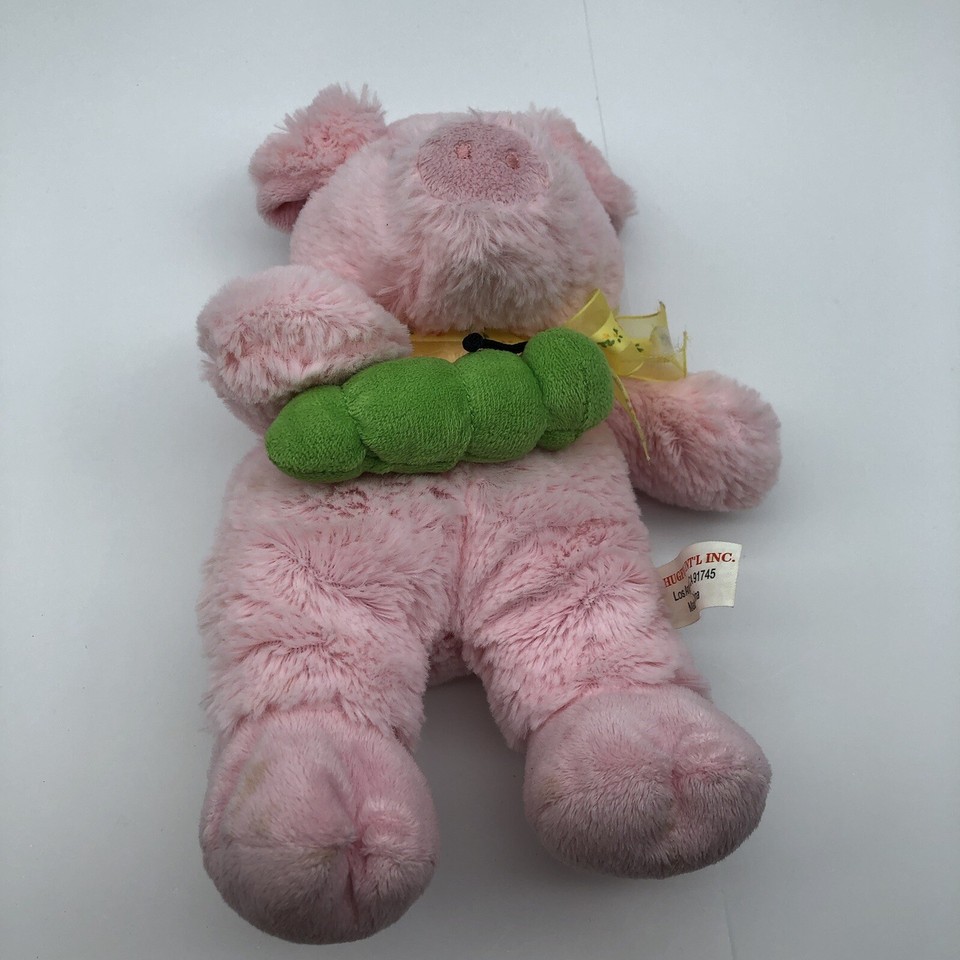 Hug Fun International Pink Pig with Catapillar Plush Super Soft Stuffed ...
