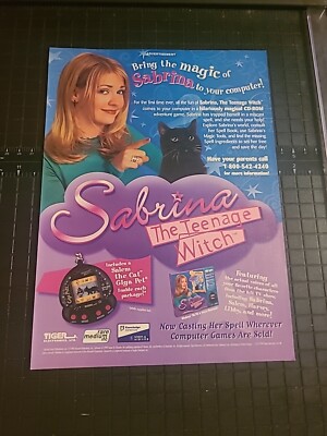 Sabrina The Teenage Witch PC CD Rom Giga Pet Print Ad 1998 8x11 Great ...