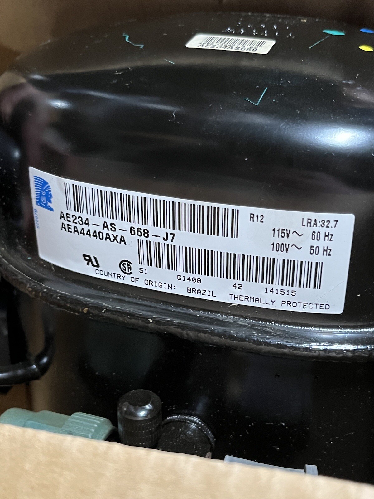 Tecumseh Compressor AEA4440AXA, AE234AS-668-J7, High Temp, R12 | eBay