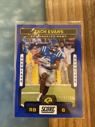 2023 Score Zach Evans Rookie Blue Showcase /100 LA Rams RC | eBay
