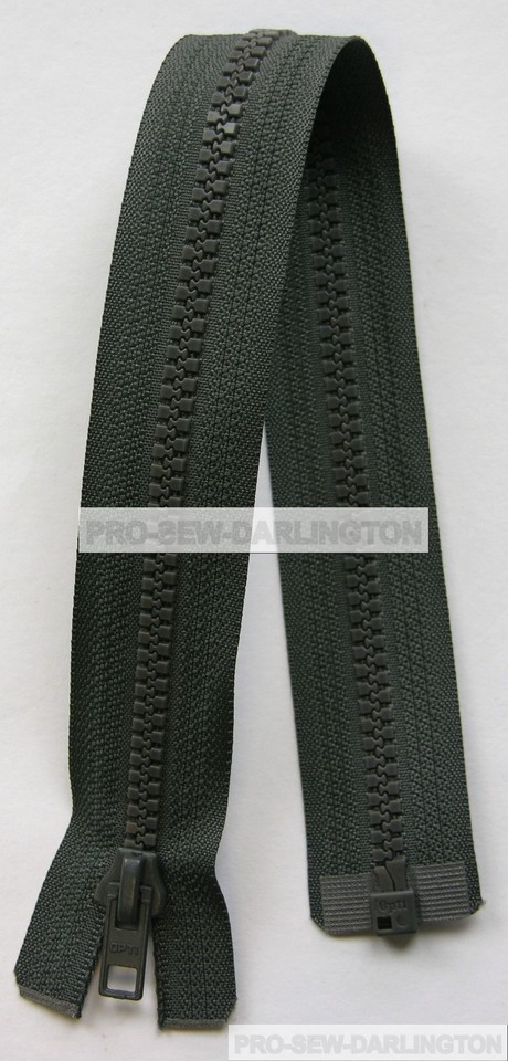 PLASTIC TEETH CHUNKY OPEN ENDED ZIP ( CHOICE OF LENGTH AND COLOURS ...